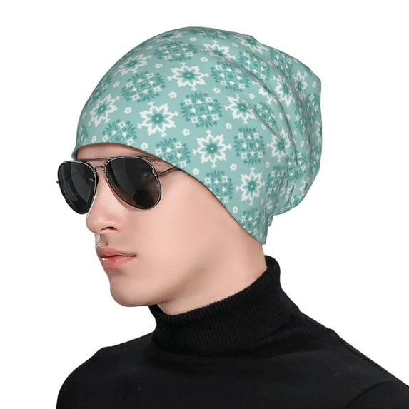 Beanies Hats for Men Women - blue print Soft Breathable Chemo Headwear ...