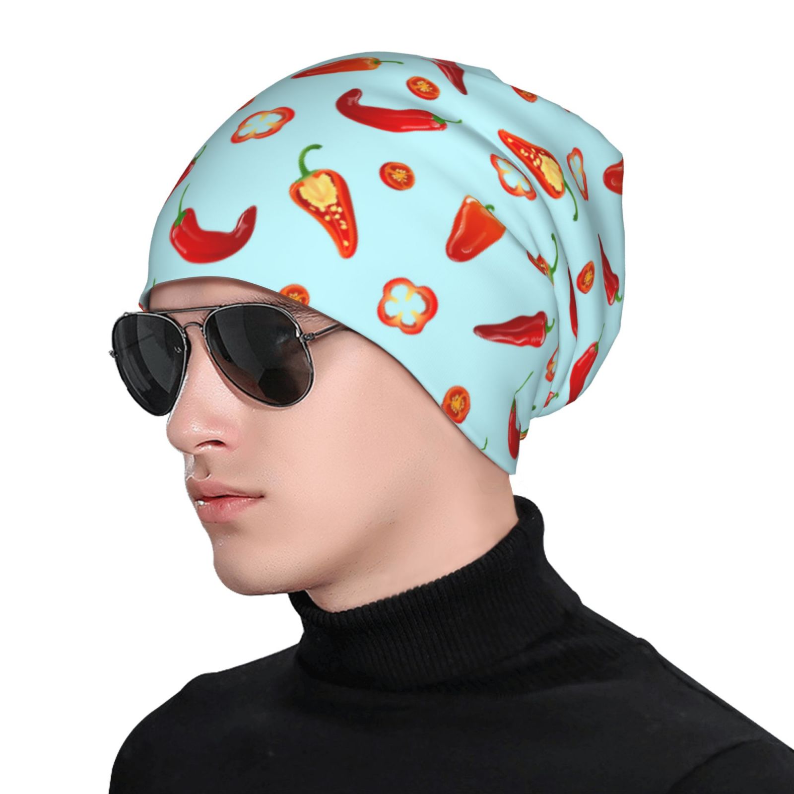 Beanies Hats for Men Women - red Pepper cute Soft Breathable Chemo ...