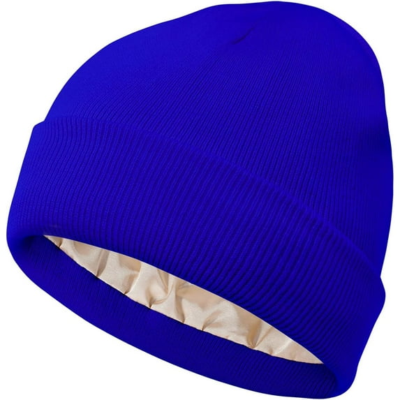 Beanies Women Satin Lined Beanie Men Knit Silk Lined Winter Gift Hats ...