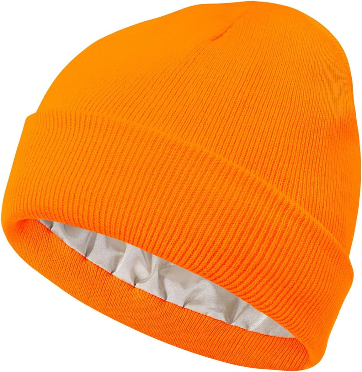 Beanies Women Satin Lined Beanie Men Knit Silk Lined Winter Gift Hats ...