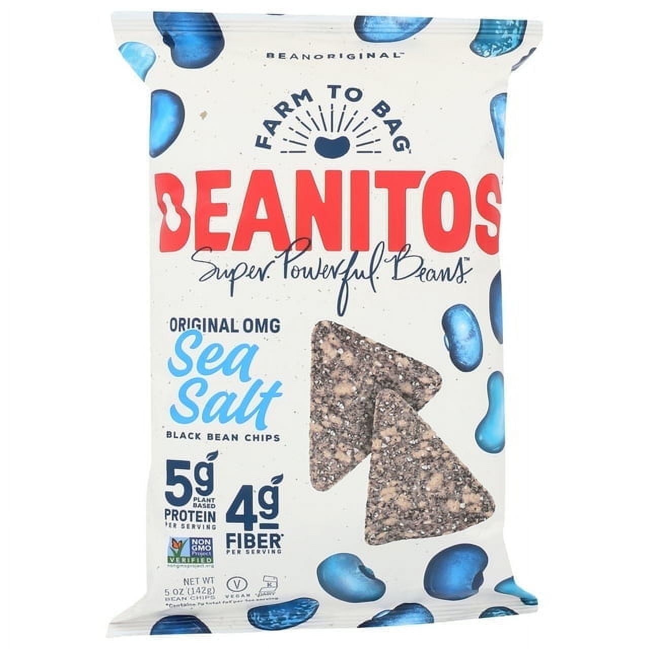 Beanitos Black Bean Chips Gluten Free Original OMG Sea Salt 5 oz Pack ...