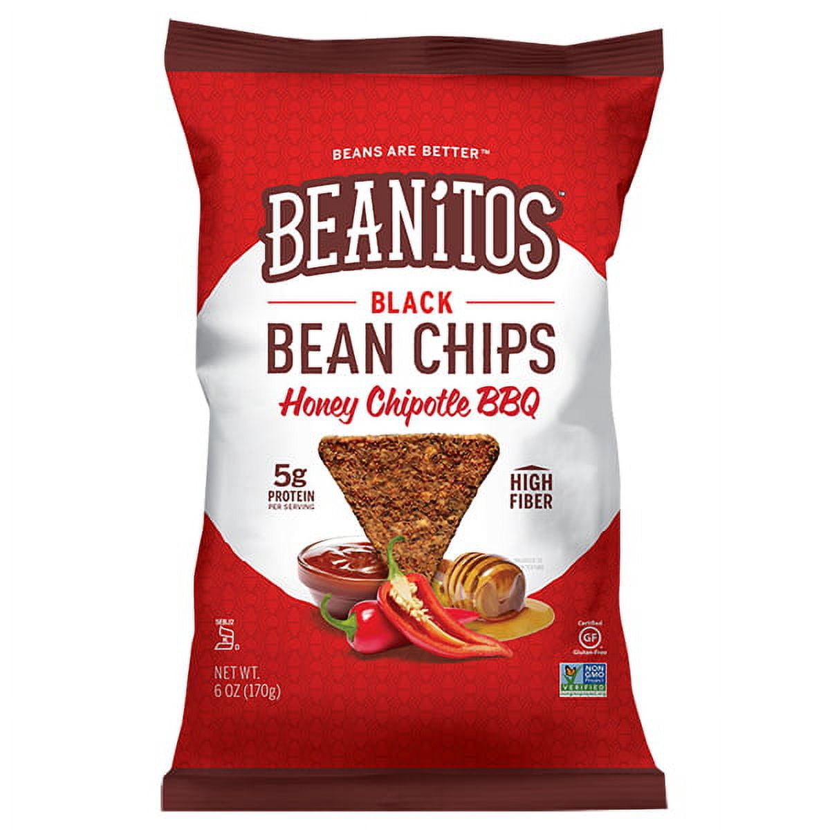 Beanitos Chipotle Barbecue Black Bean Chips 6 Oz Bags - Pack of 6 ...