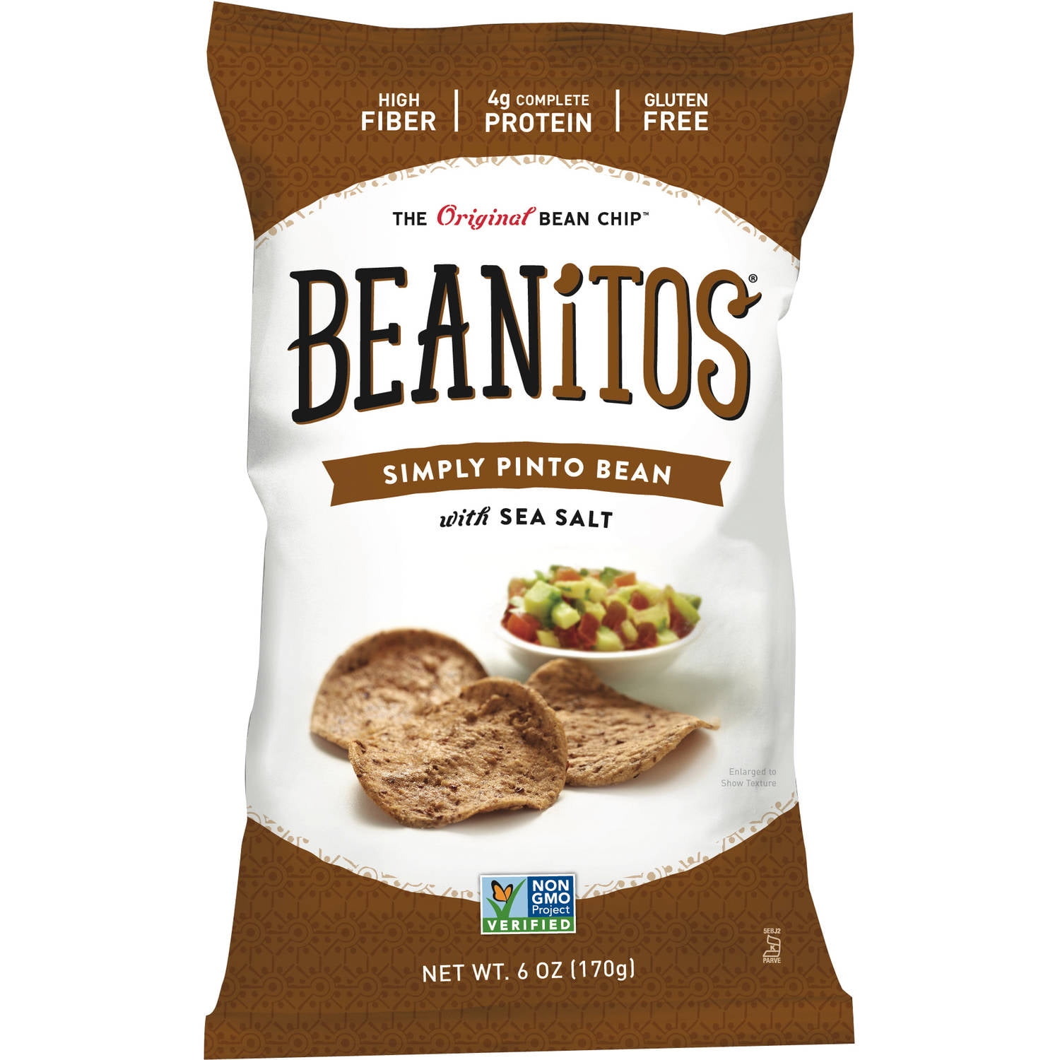 Beanitos Simply Pinto Bean Chips with Sea Salt, 6 oz, (Pack of 6 ...
