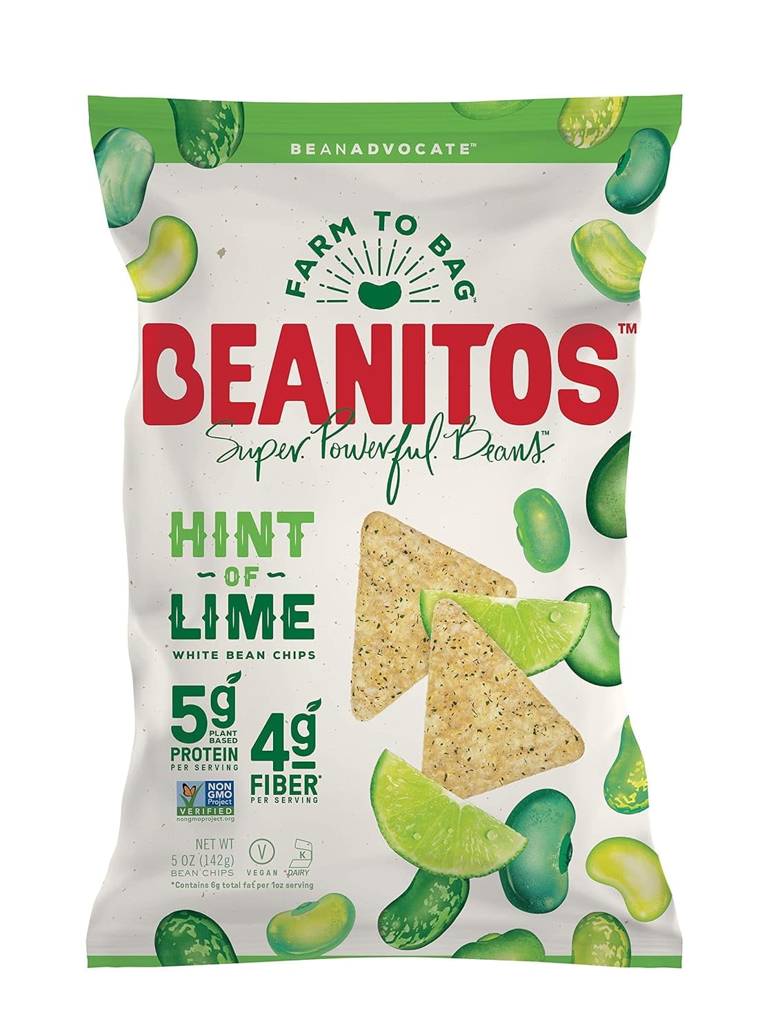 Beanitos White Bean Chips Hint of Lime 5 oz Pack of 3 - Walmart.com