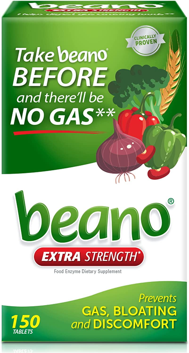 Beano Food Enzyme Dietary Supplement | Help Digest Gas-Causing Foods ...