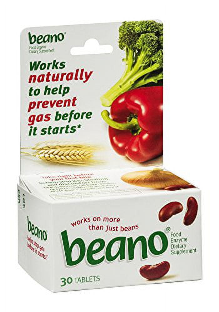 Beano Tablets- Take Beano To Help Digest Gas Causing Foods-30 Tabs ...