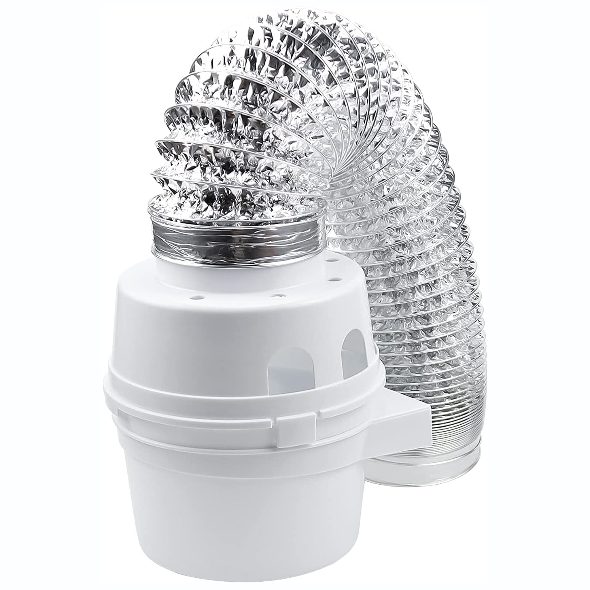 Beaquicy Indoor Dryer Vent Kit with Lint Trap Bucket, 4-Inch by 5-Feet ...