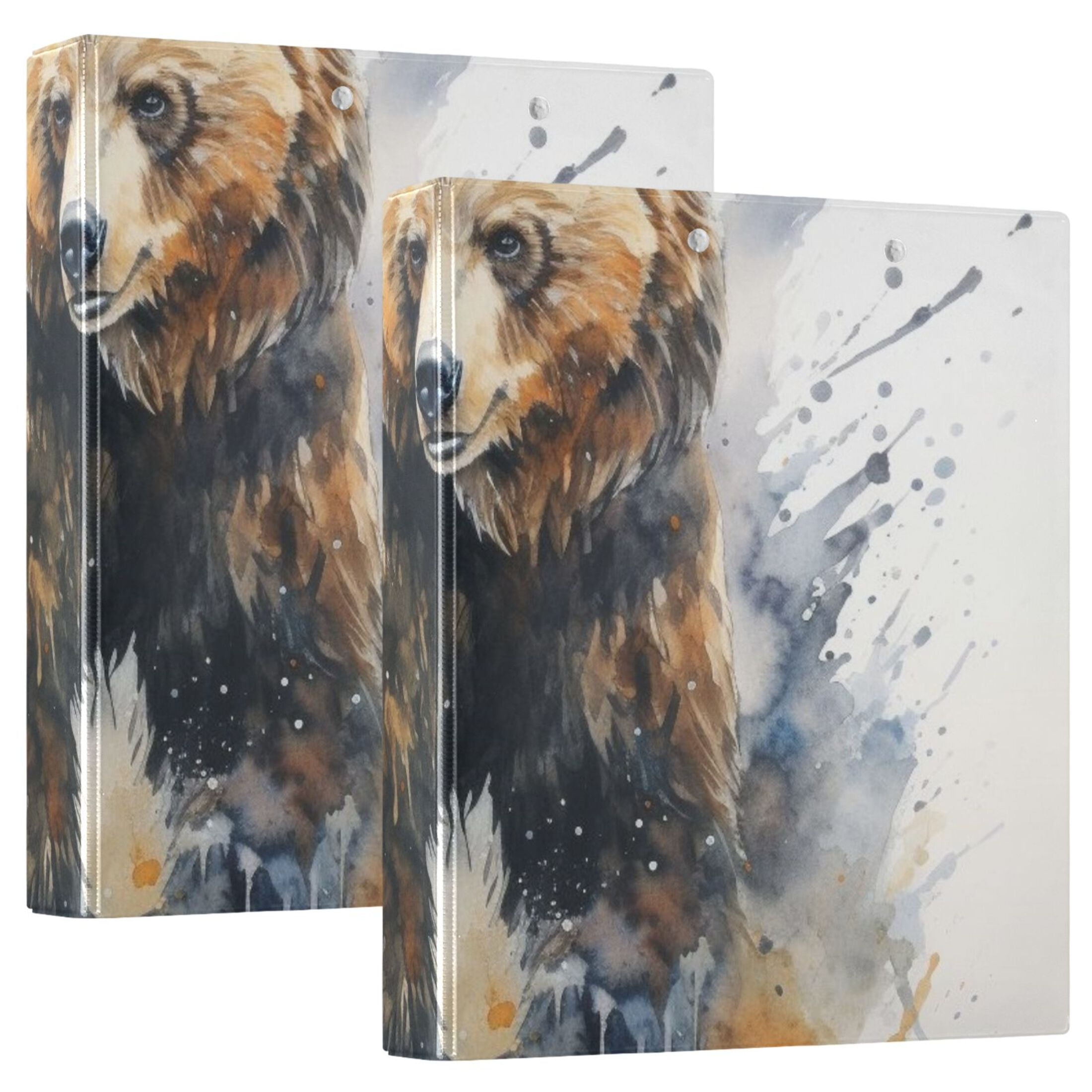 Bear 3 Ring Binders 1.5 inch Hardcover File Folders with Interior ...