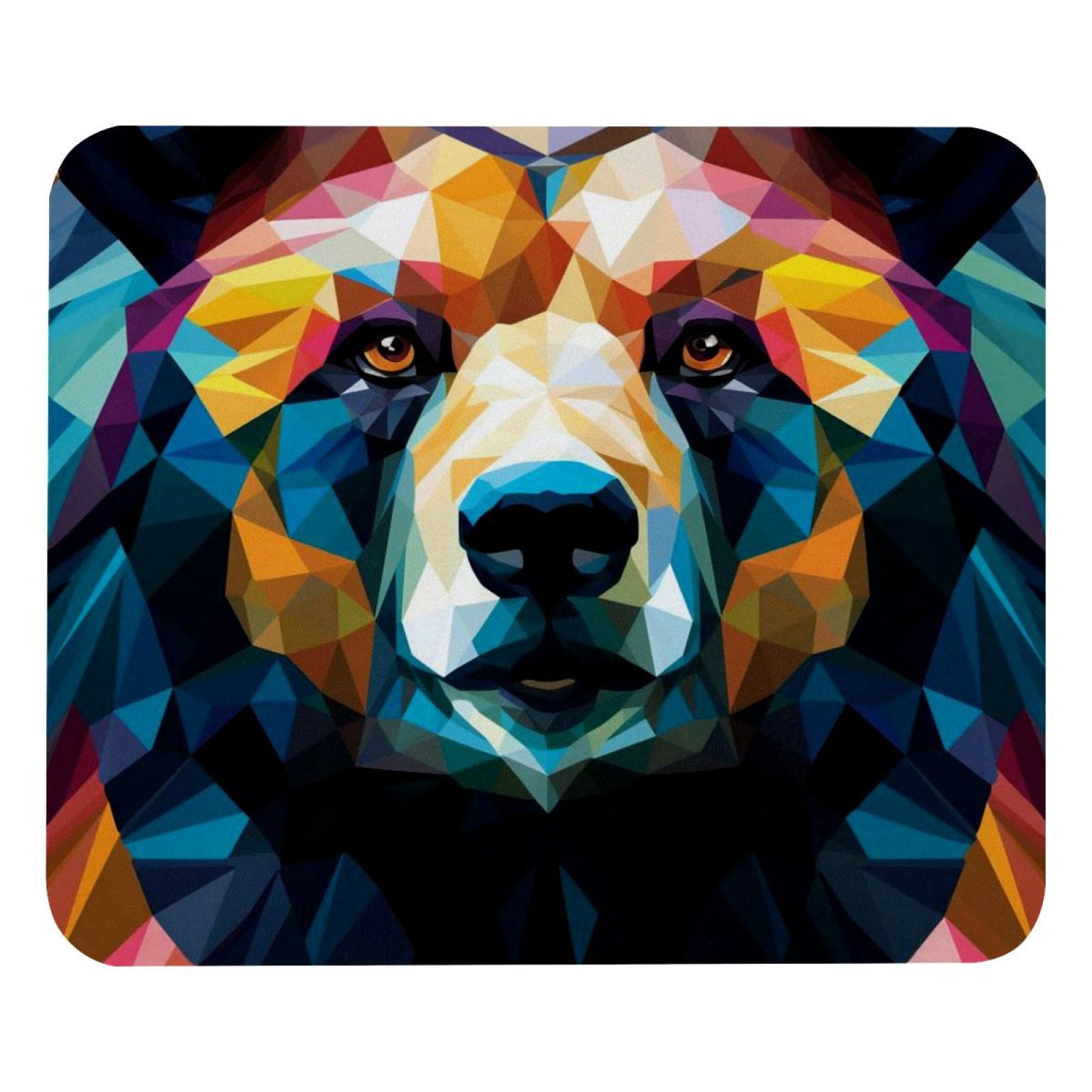 Bear 8.3x9.8 Inch Square Gaming Mouse Pad with Non-Slip Rubber Bottom ...