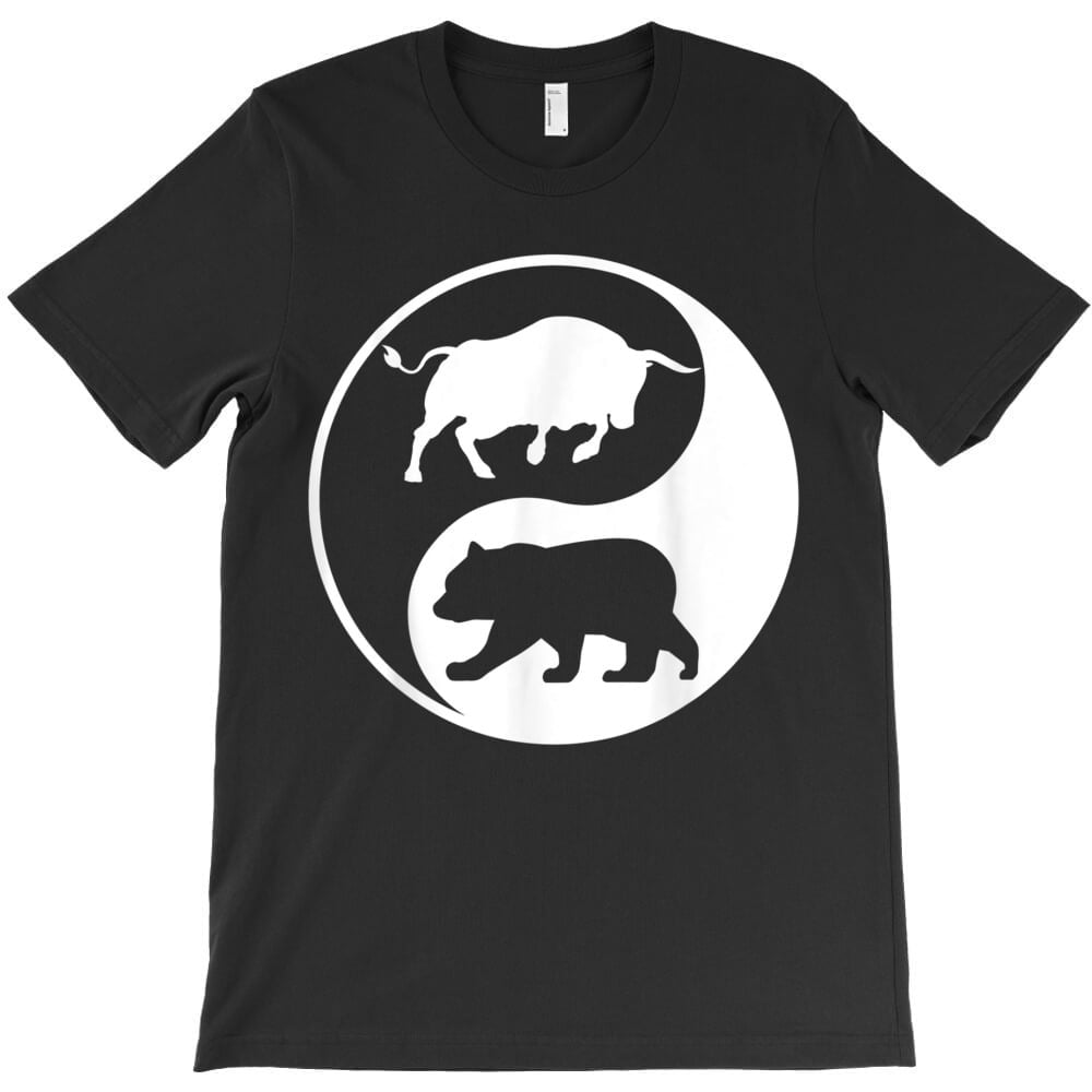 Bear And Bull Yin Yang Funny Market Stock Exchange Trader Gift Graphic ...