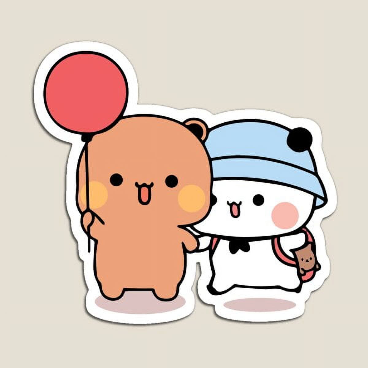 Bear And Panda Bubu Dudu Balloon Magnet Stickers Kids Holder Children ...