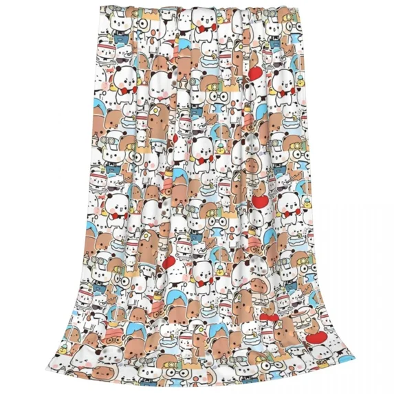 Bear And Panda Bubu Dudu Flannel Blanket Creative Throw Blankets for ...