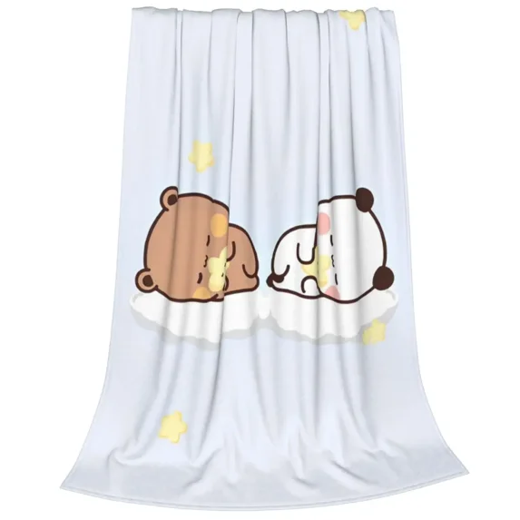 Bear And Panda Bubu Dudu Flannel Blanket Creative Throw Blankets for Bed Sofa Couch - Walmart.com