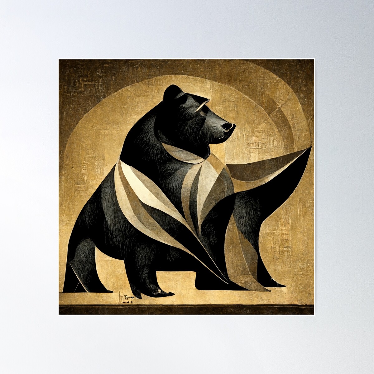 Bear - Art Deco Poster Wall Art, Modern Wall Decor For Living Room ...