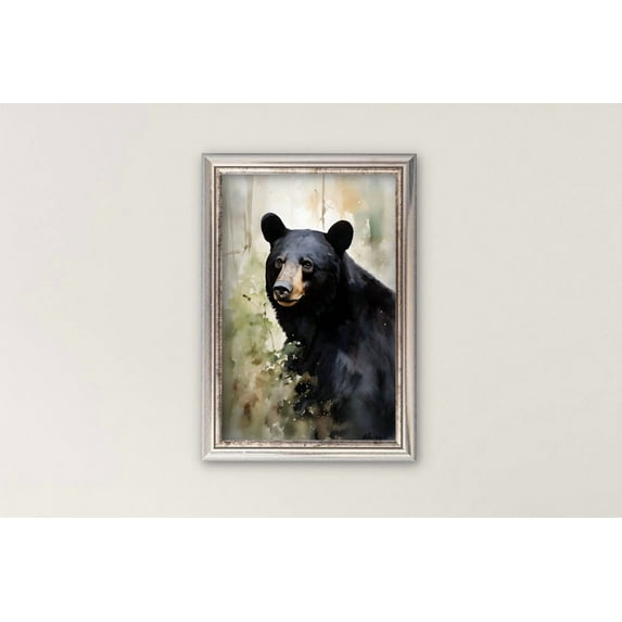 Bear Art Print, Forest Animal Portrait Home Decor UNFRAMED Poster, Wall ...