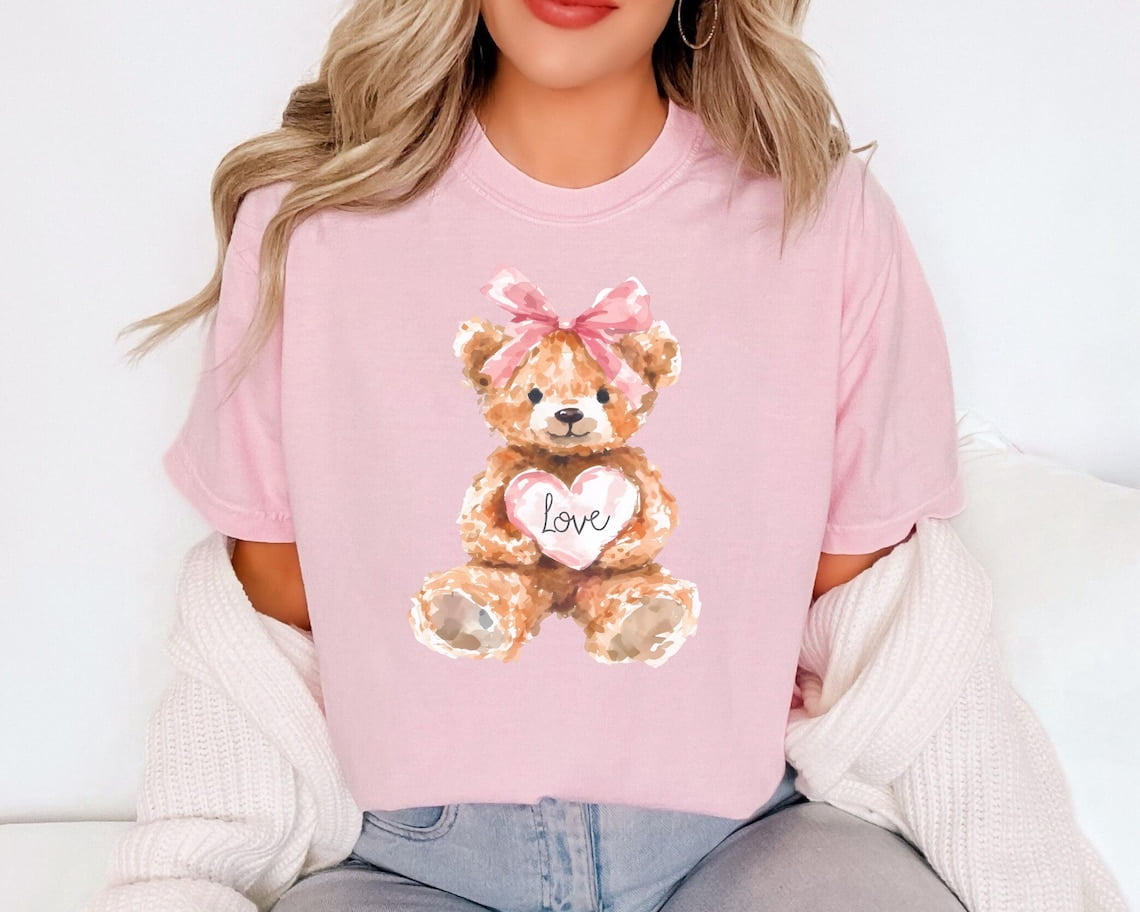 Bear Artistic Heart Cluster Animal Lover Love T-Shirt - Walmart.com