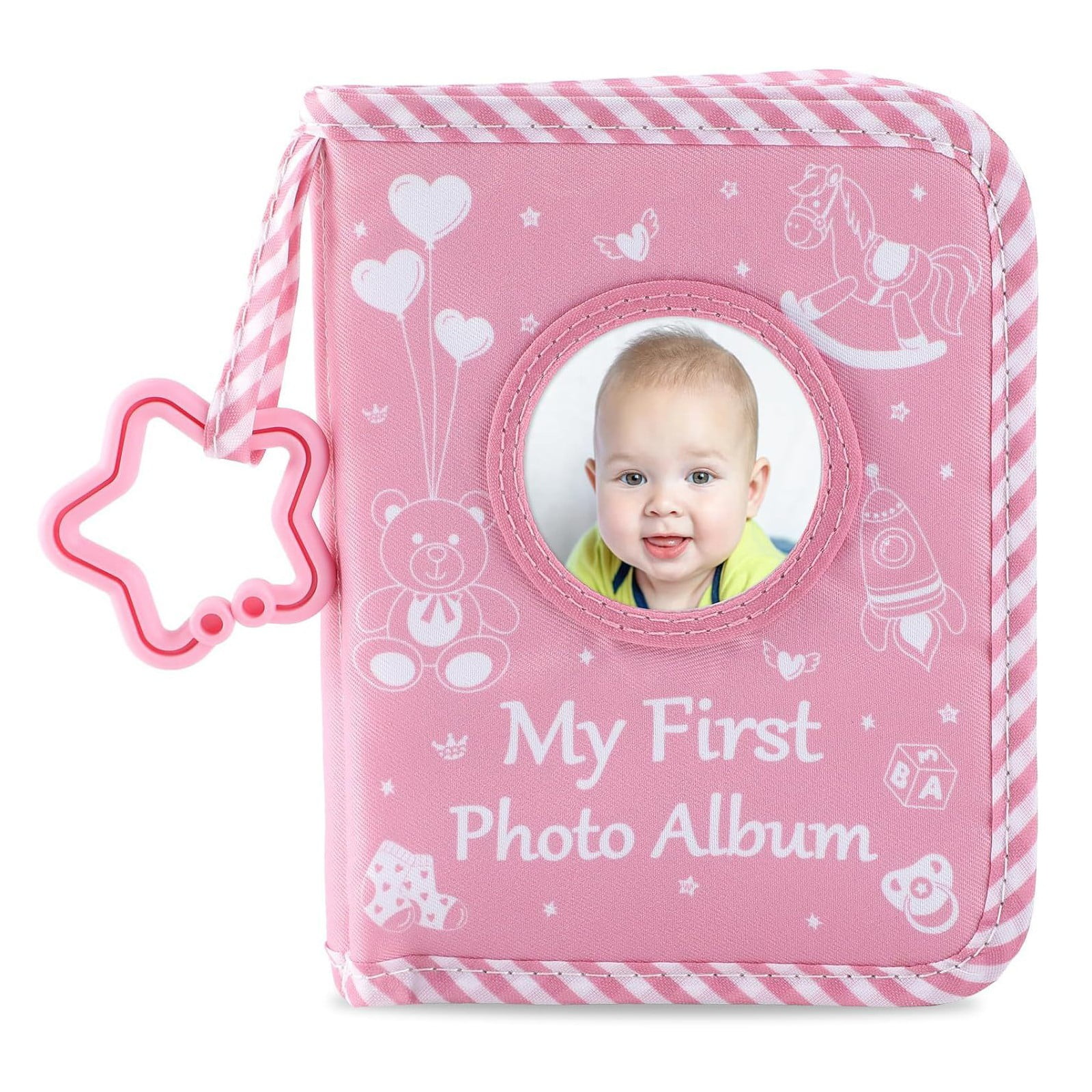 Bear Baby Girls First Family Photo Album Fabric Keepsakes Memory ...