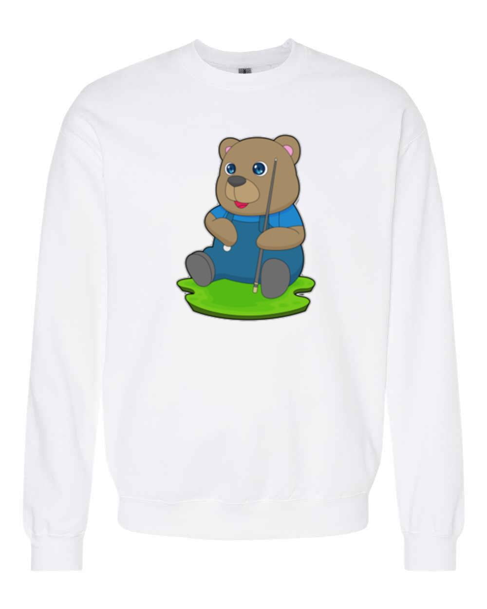 Bear Billiard Queue Game Room Unisex Sweatshirt Pool Player up to 5XL ...