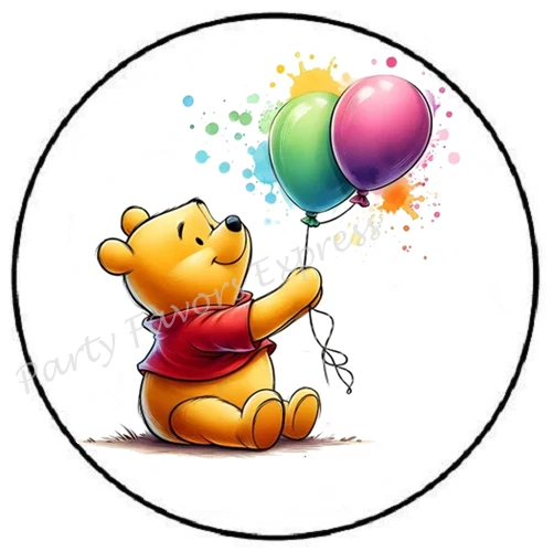 Bear Birthday Balloons Stickers Party Favors Phone Decal Water Bottle ...