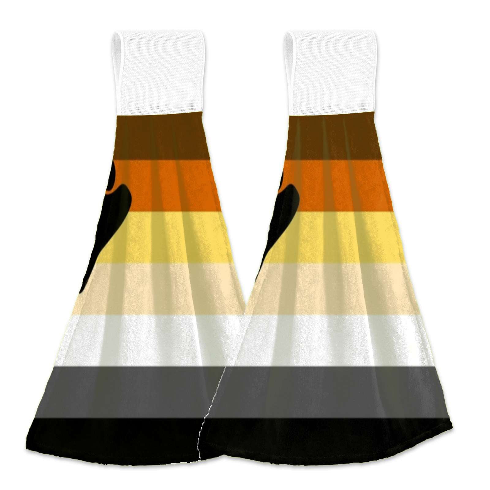 Bear Brotherhood Pride Flag Hanging Kitchen Hand Towels Sets with Loop ...