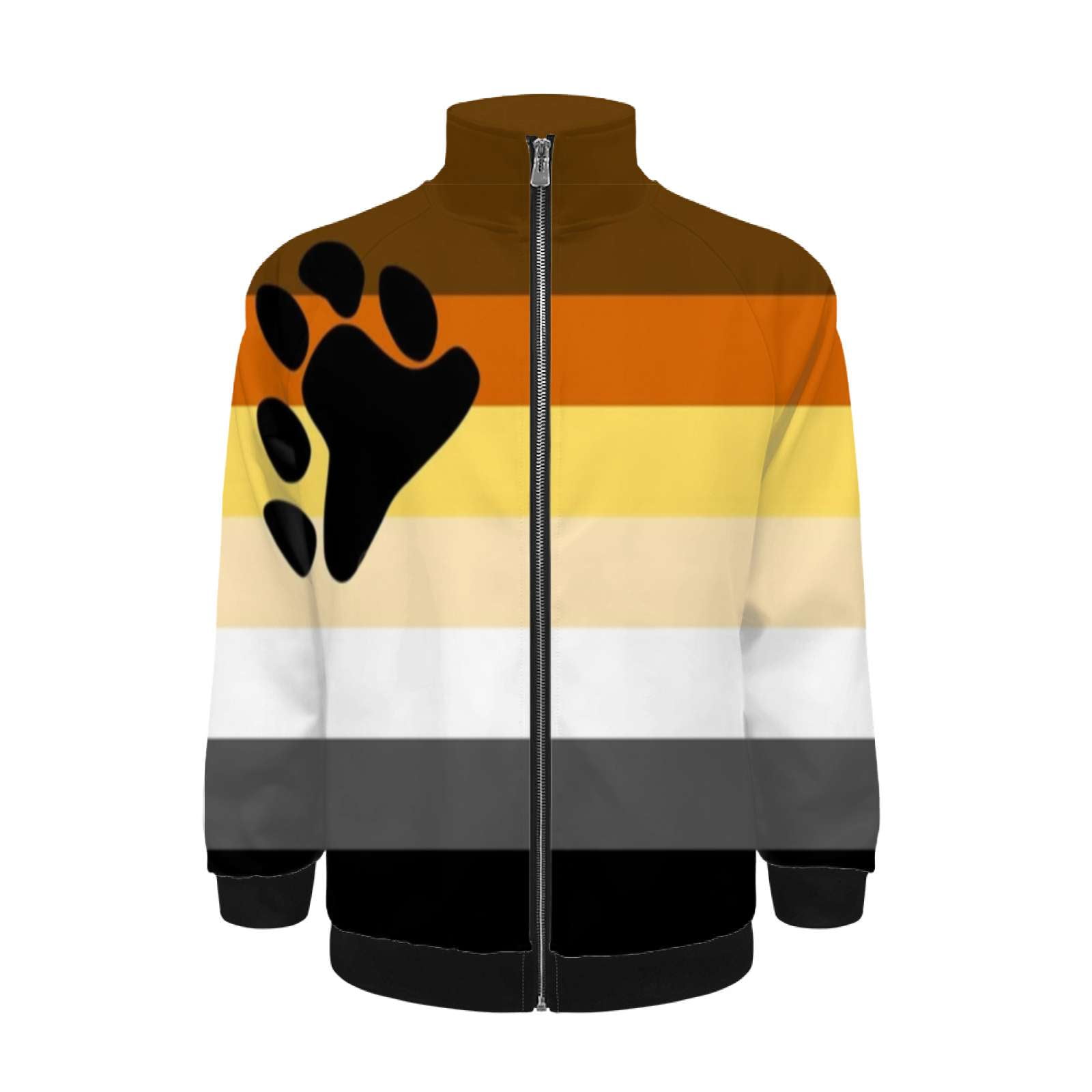 Bear Brotherhood Pride Flag Jacket Men's Street Cool Long Sleeves Coat ...