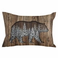 Bear Cabin Throw Pillow Cover 12 x 20 Inch Decorative Pillow Cover ...