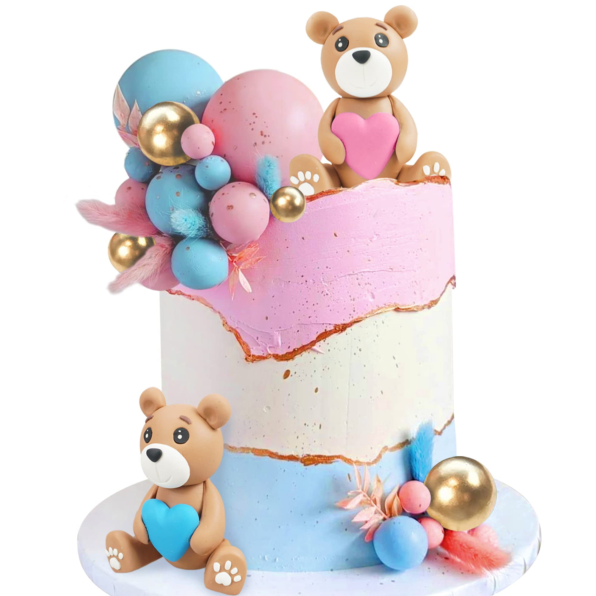 Bear Cake Toppers Bear Figurine Cake RST1 Decorations Pearl Balls For ...