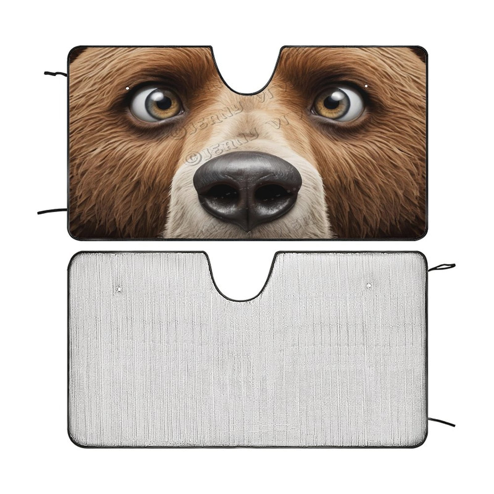 Bear Car Windshield Sun Shade for Front Window, Sun Protector for UV ...