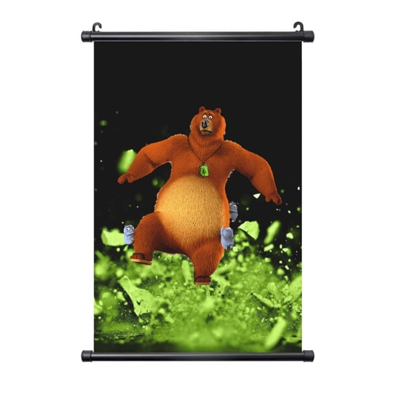 Bear Cartoon Grizzy And the Lemmings Black Plastic Shaft Hanging Poster ...