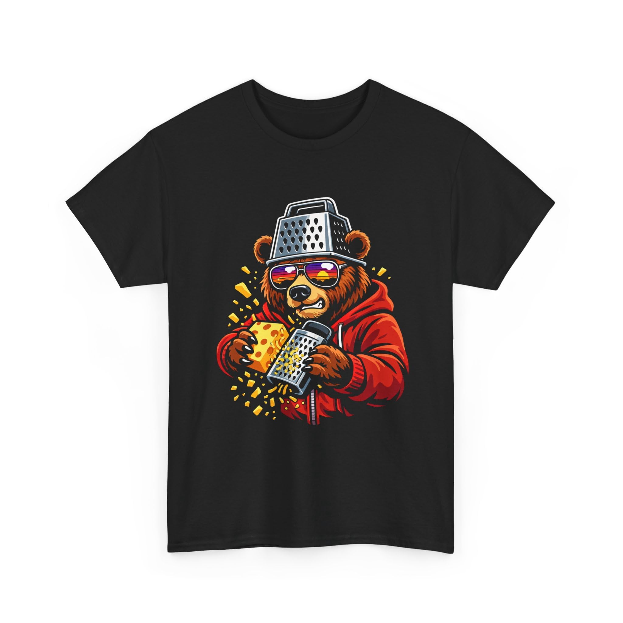 Bear Cheese Graphic Apparel Retro Synthwave Streetwear Design Funny ...