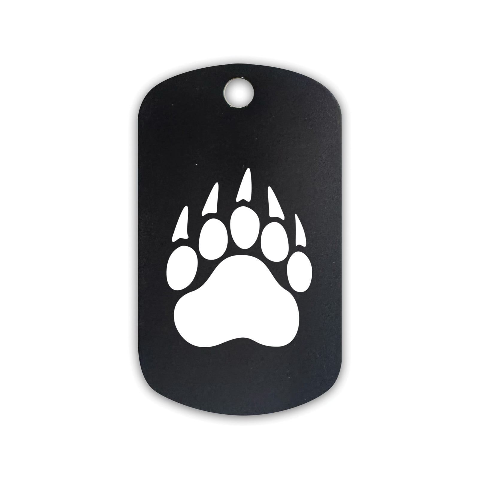 Bear Claw GI Dog Tag Aluminum Keychain grizzly outdoors - Black ...