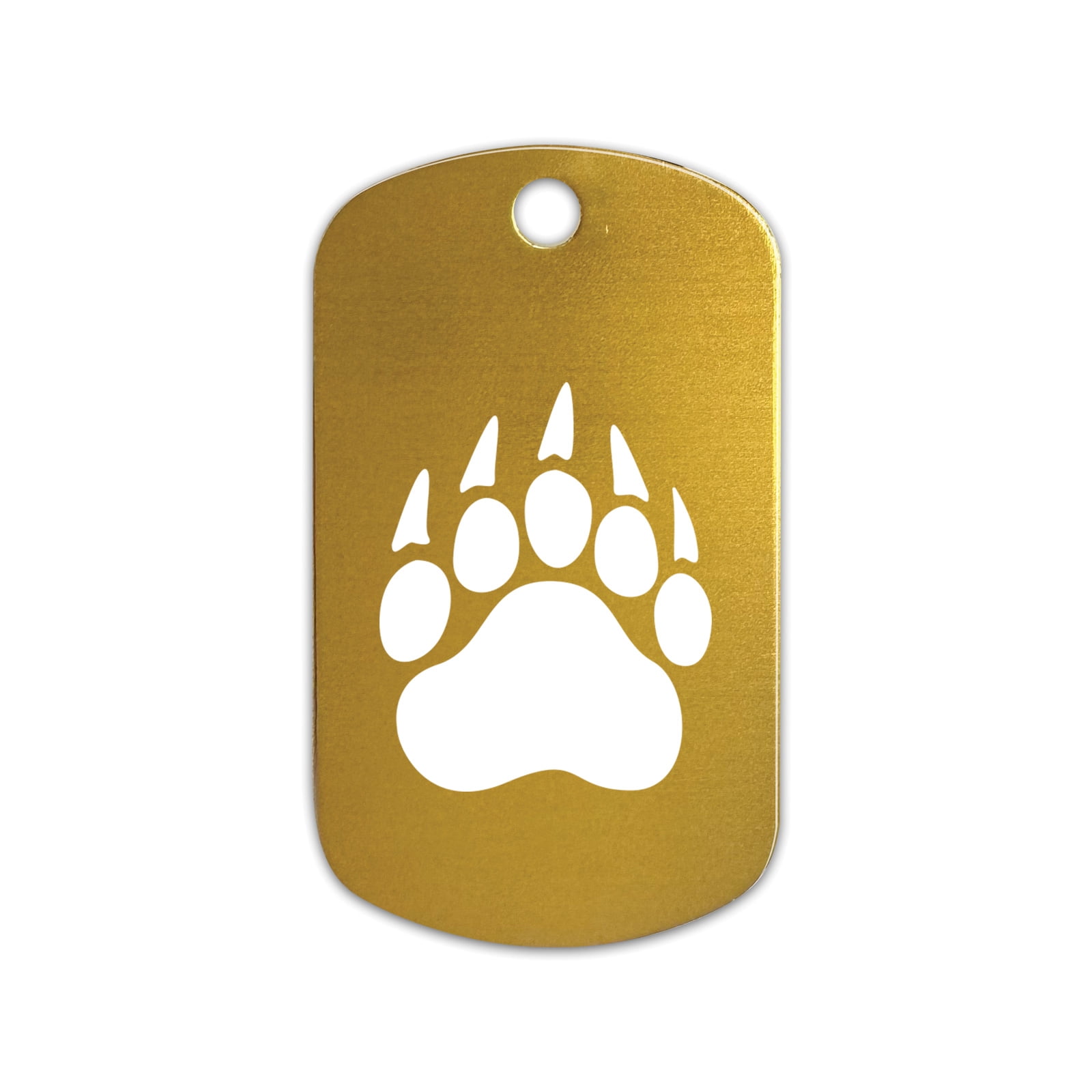 Bear Claw GI Dog Tag Aluminum Keychain grizzly outdoors - Gold ...