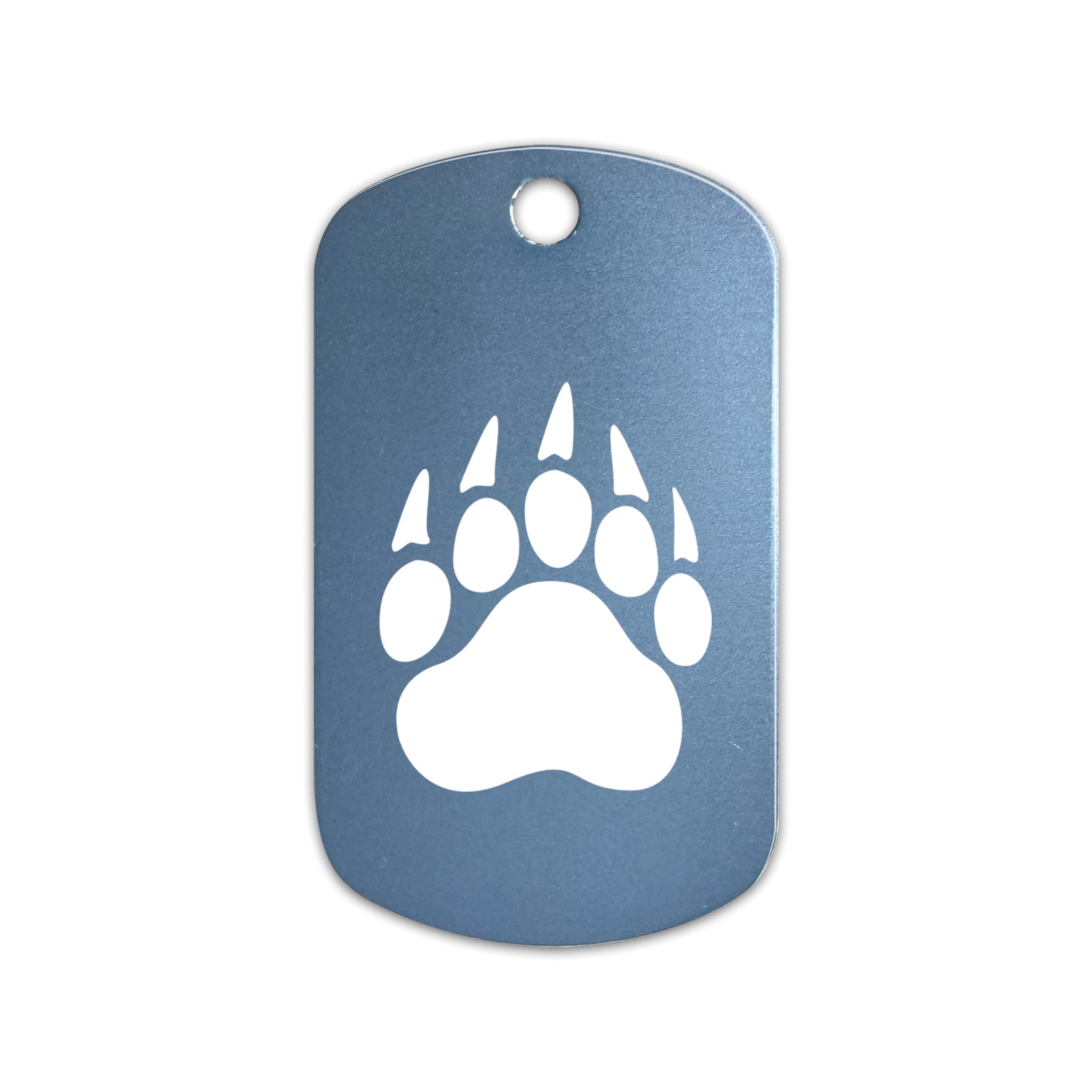 Bear Claw GI Dog Tag Aluminum Keychain grizzly outdoors - Light Blue - Walmart.com