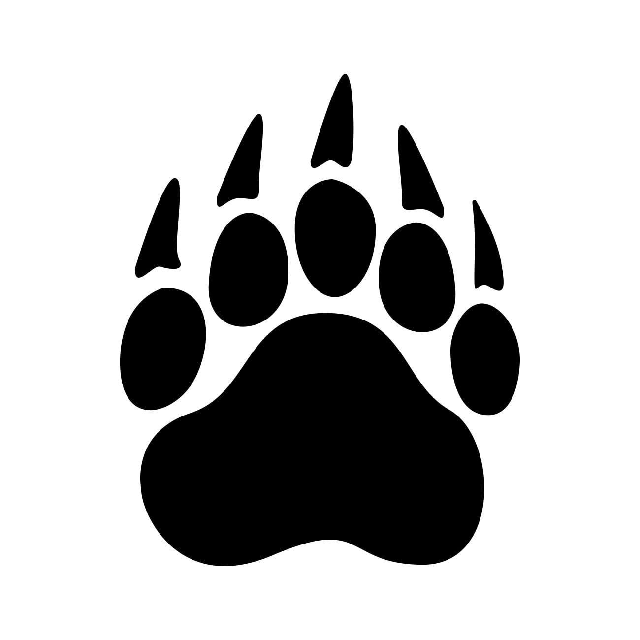 Bear Claw Sticker Decal Die Cut - Self Adhesive Vinyl - Weatherproof ...