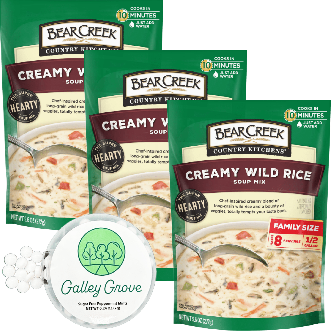 Bear Creek Country Kitchens Creamy Wild Rice (3-Pack), Bulk Pre ...