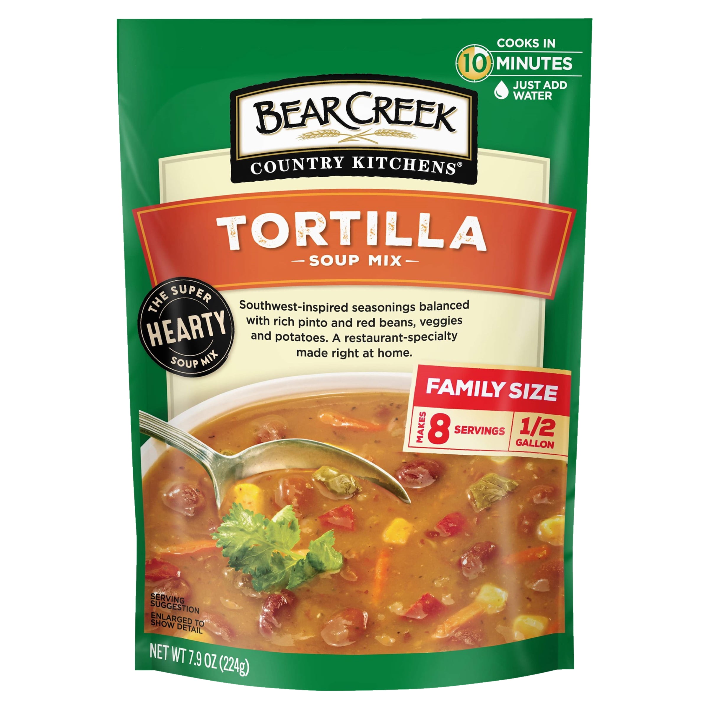 Bear Creek Low Calorie Tortilla Soup Mix with Vegetables, Pinto & Red ...