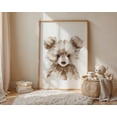 Bear Cub Nursery Art Woodland Animal Illustration Boho Poster Decor ...