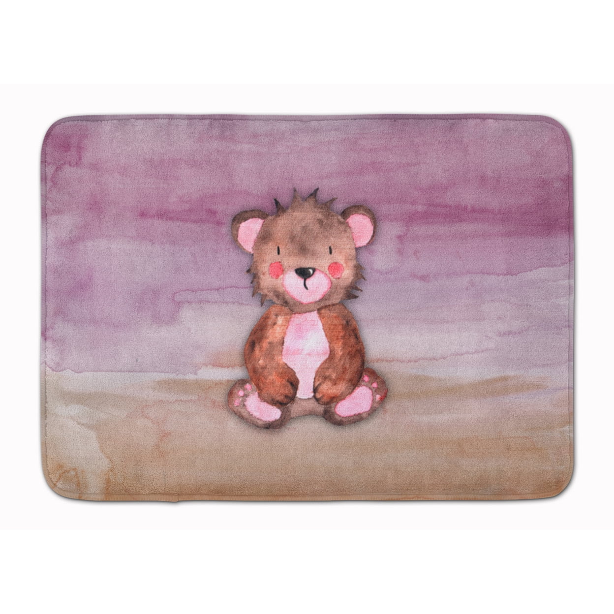 Bear Cub Watercolor Machine Washable Memory Foam Mat - Walmart Business ...