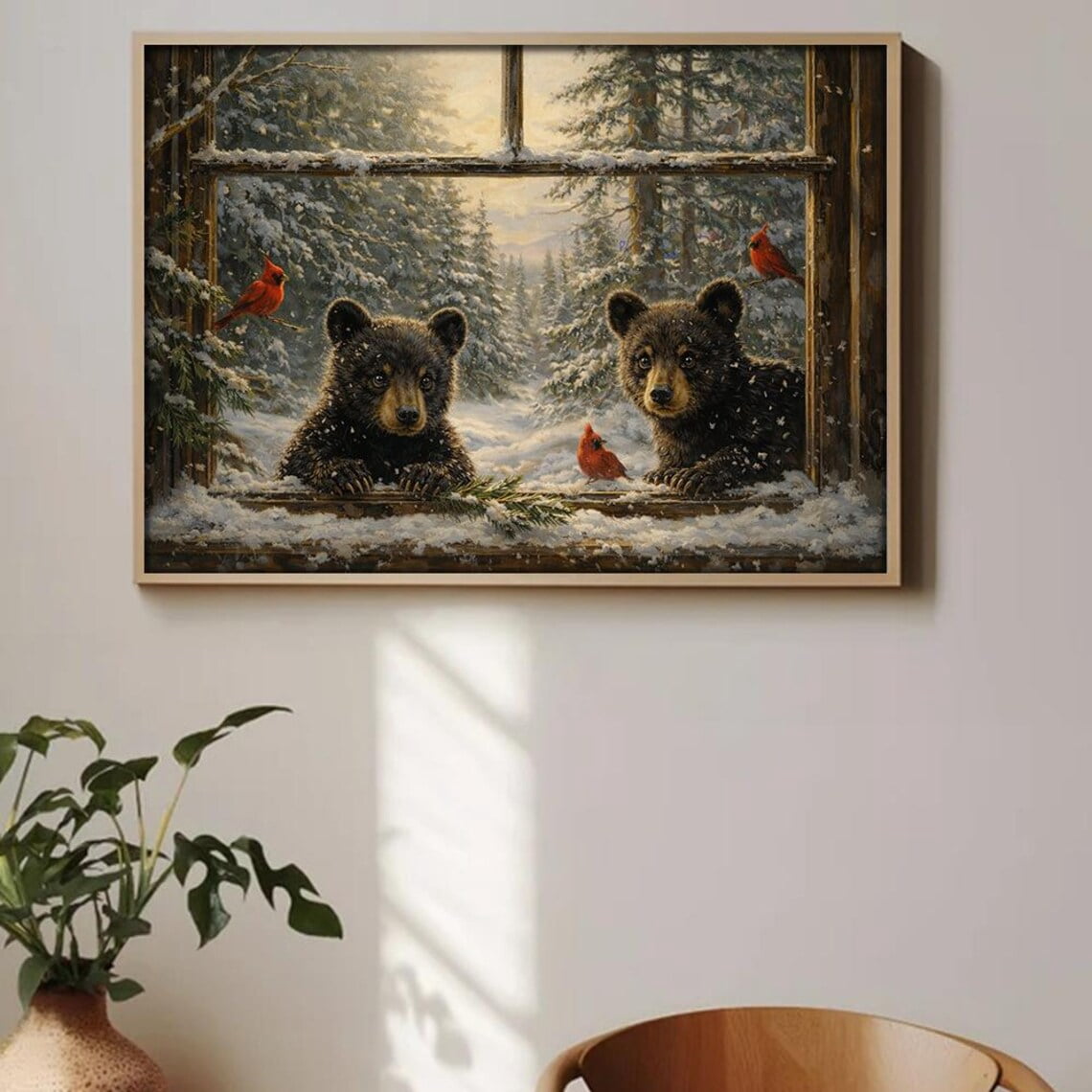 Bear Cute Animal Nature Forest Animal Cozy Rustic Poster Unframed Paper ...