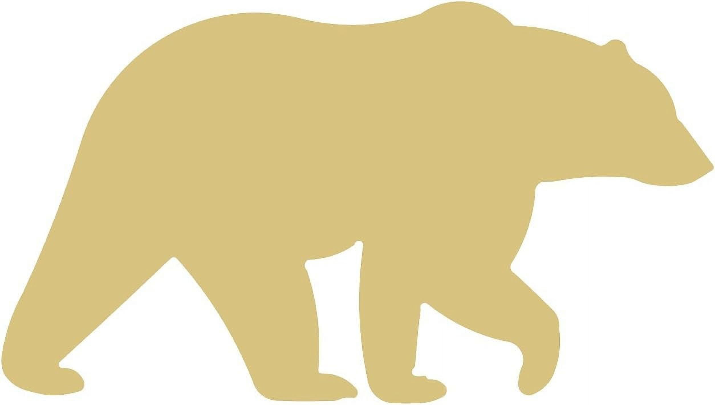 Bear Cutout Unfinished Wood Grizzly Polar Black Brown Ursa Animal MDF ...