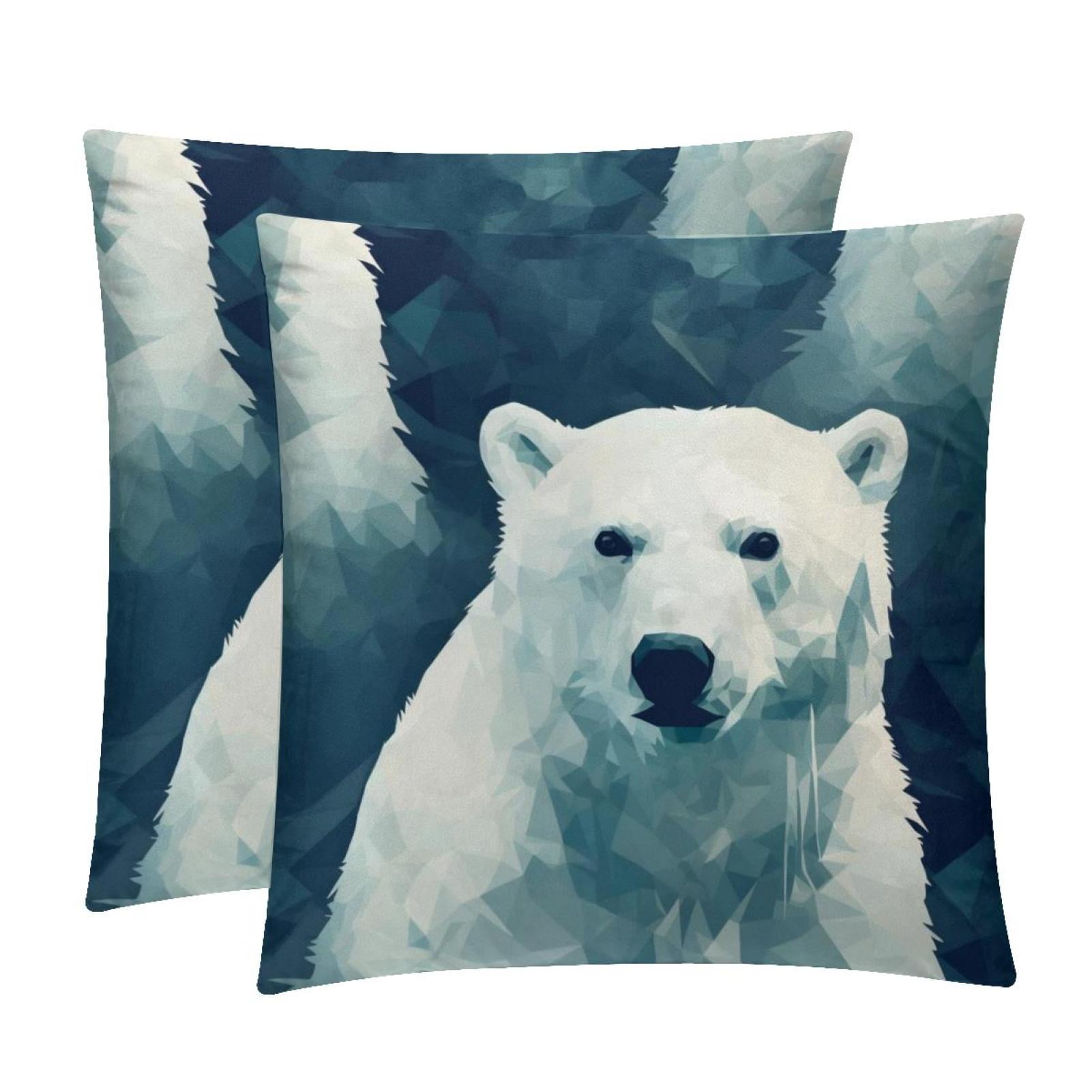 Bear Decorative Pillows Covers Set of 2 - Unique Patterns, 16x16, 18x18 ...