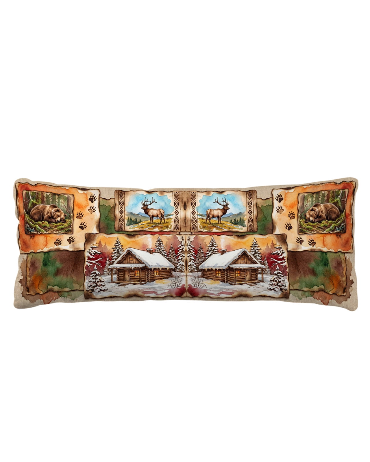 Bear Deer Body Pillow Cover 20 x 60 Inch Decorative Pillow Cover ...