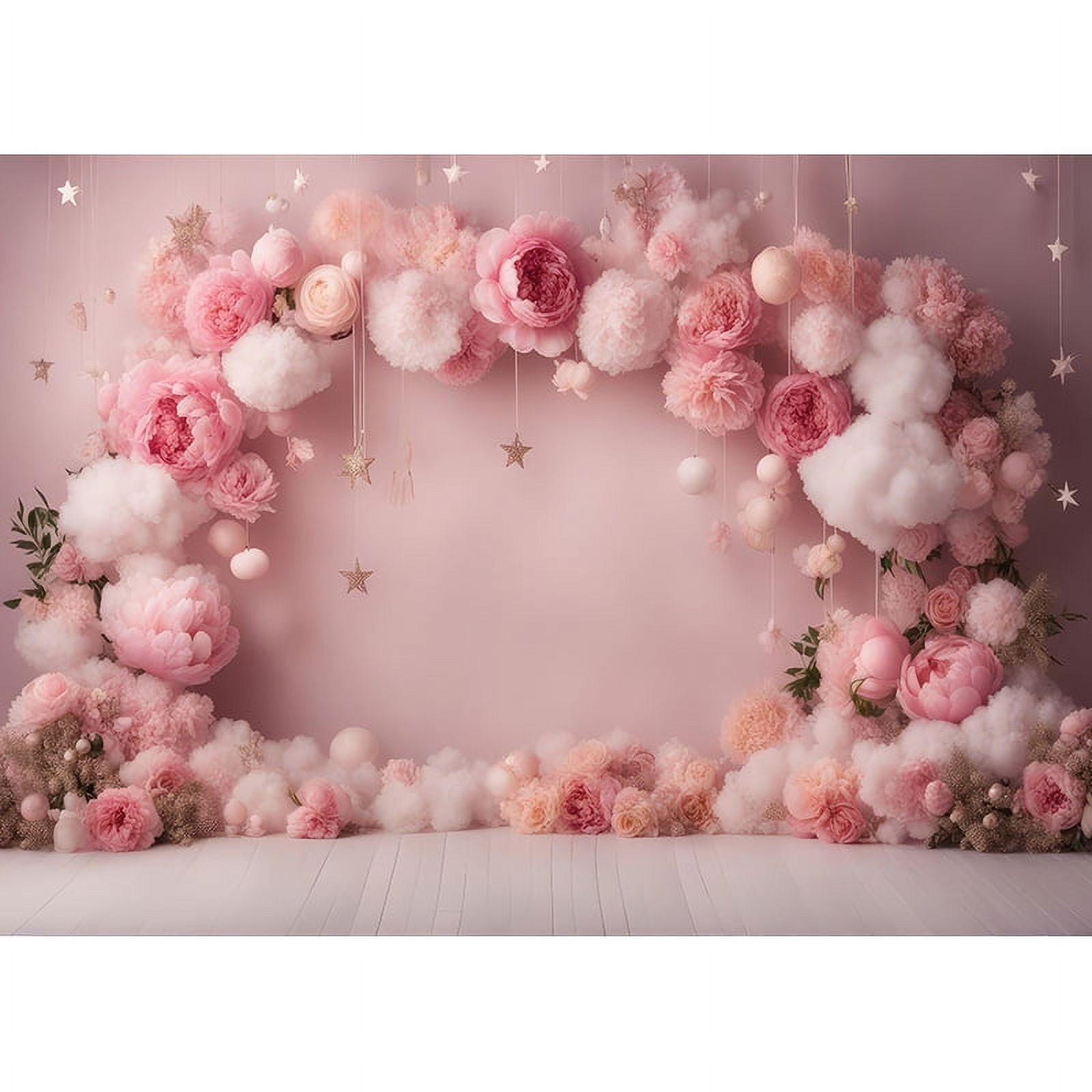 Bear Digital Background For Baby Birthday Cake Smash Studio Photography