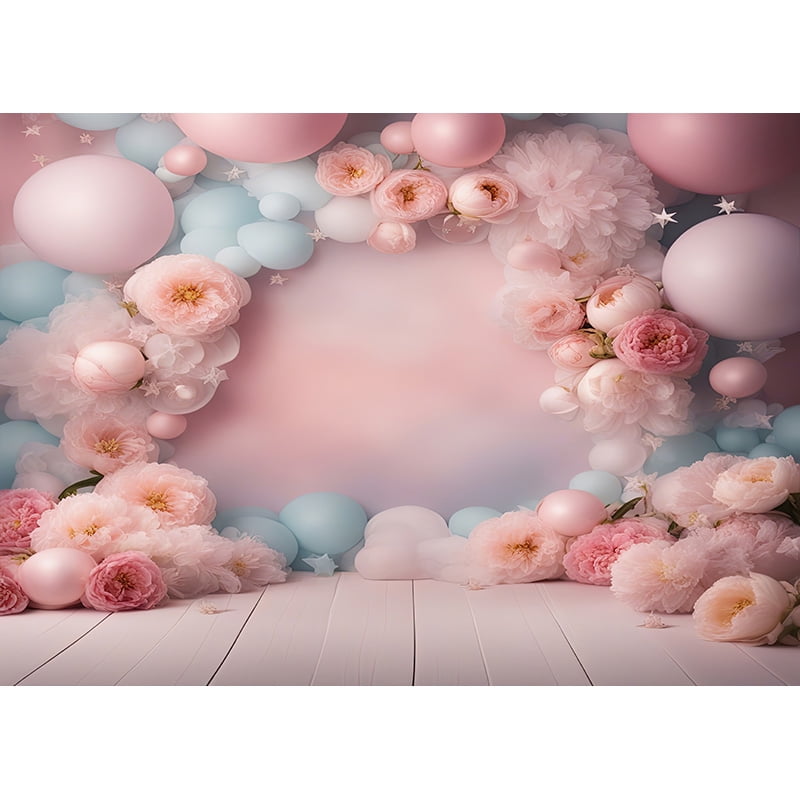 Bear Digital Background for Baby Birthday Cake Smash Studio Photography ...