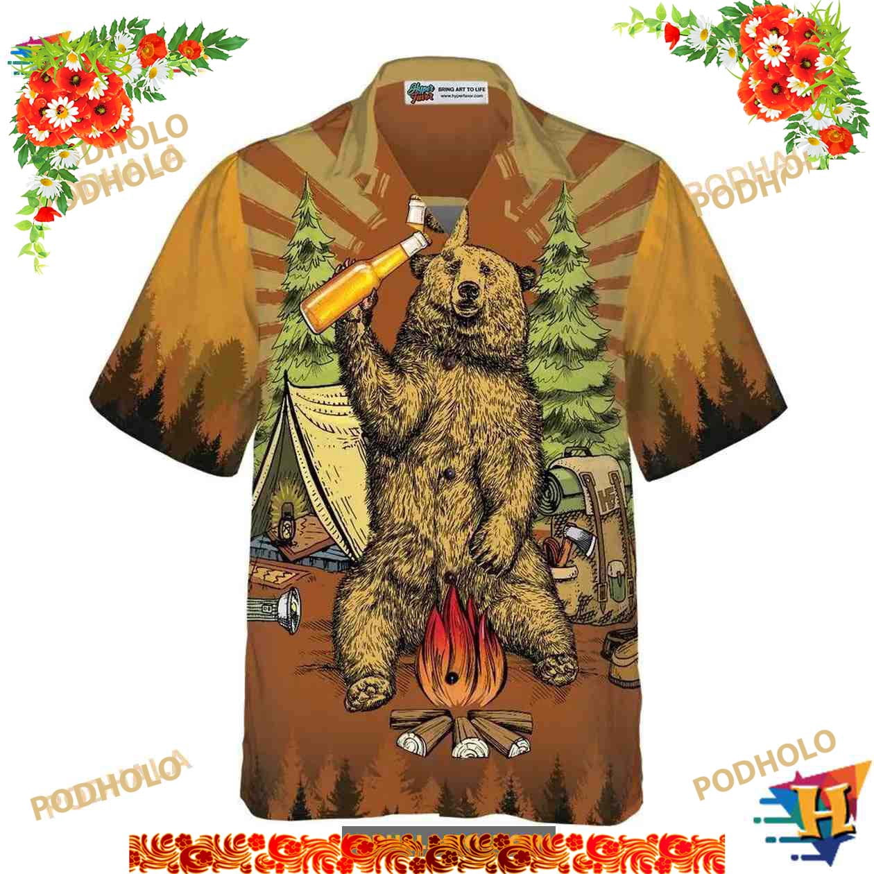 Bear Drink Beer Because No Great Campers Story With A Salad, Aloha ...