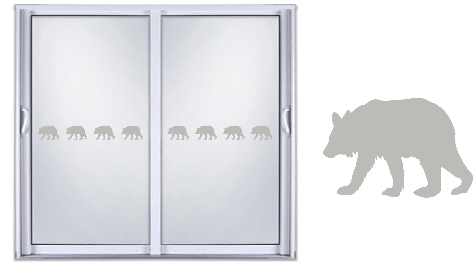 Bear Etched Glass Vinyl Decals Sliding Door Safety Stickers - Walmart.com