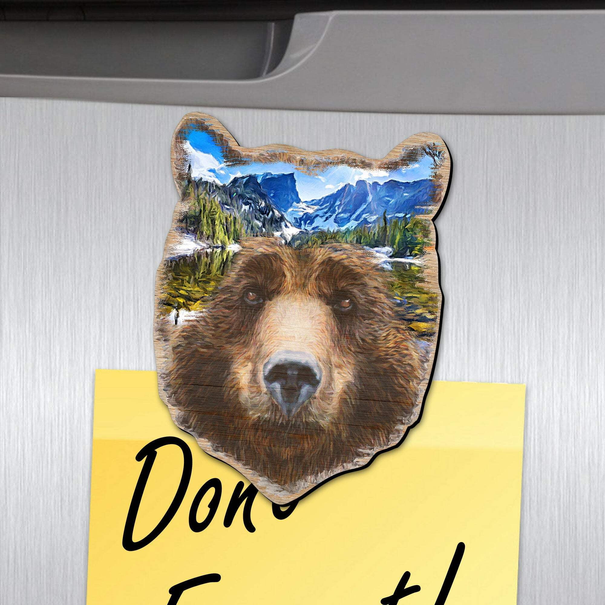 Bear Face Shaped Refrigerator Magnets Set of 3 - Walmart.com