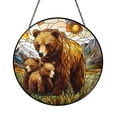 Bear Family Forest Stained Glass Style Suncatcher – Window Decor ...
