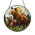 Bear Family Window Suncatcher with Stained Glass Look, Warm Nature Home ...