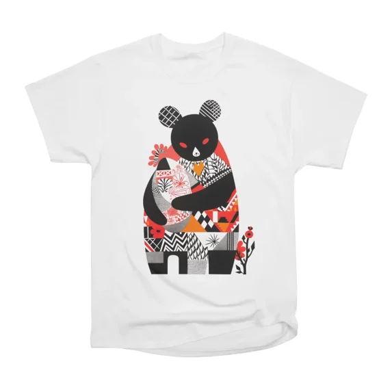Bear Floral Red T-Shirt Tee Gift For Him Merch For Her Apparel For ...